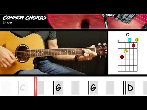 Linger - The Cranberries | EASY GUITAR CHORDS | Common Chords