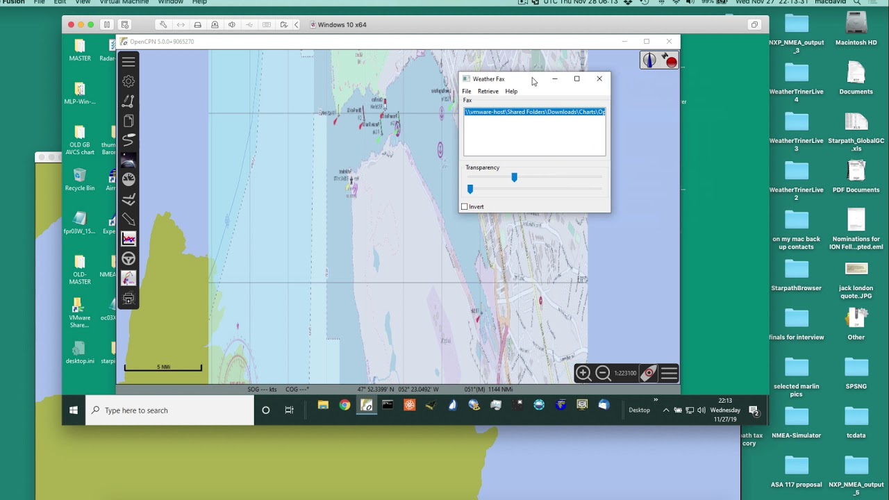 Make Charts from Open Sea Map with OpenCPN Weatherfax plugin