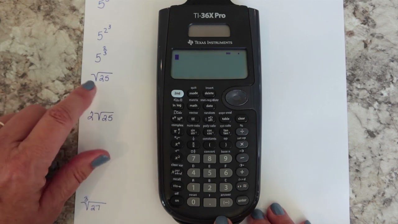 Exponents & Roots - TI-36x Pro