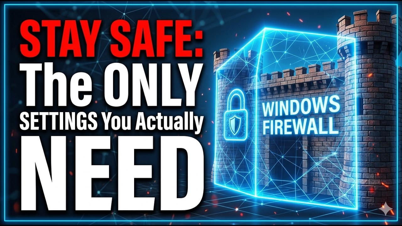 Windows Firewall: The ONLY Settings You Actually Need