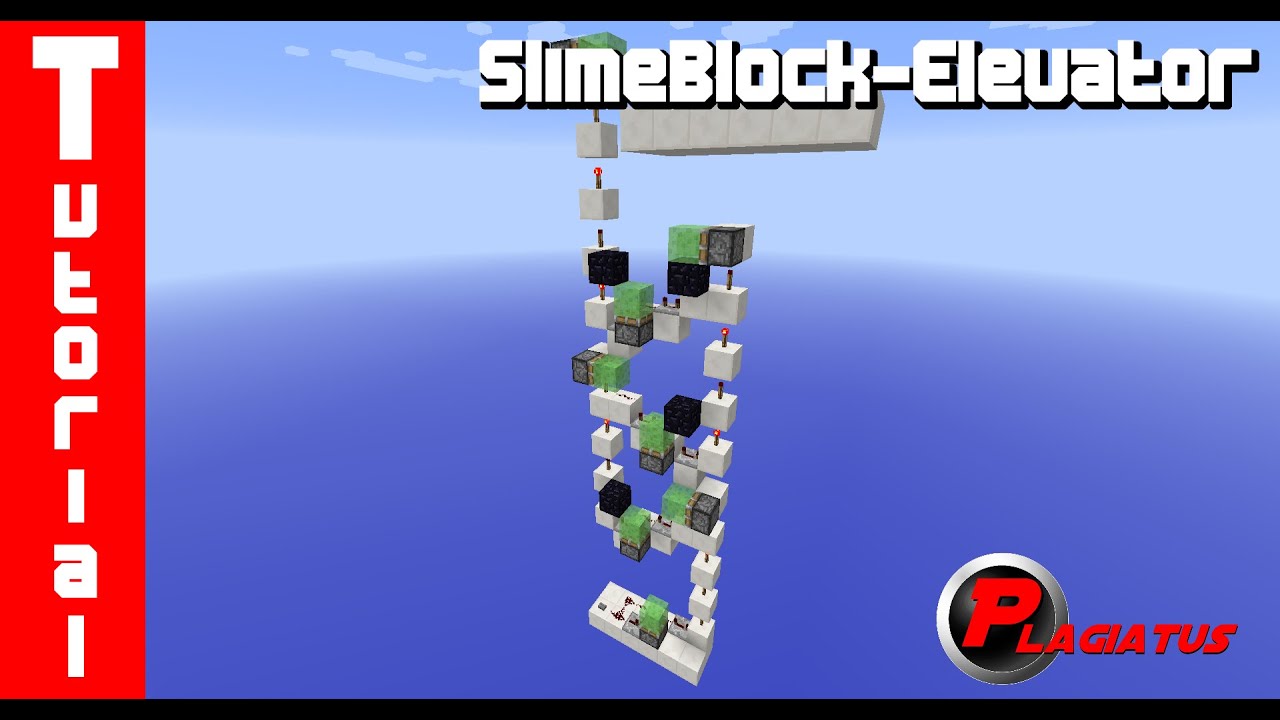 Minecraft 1.8 SlimeBlock Elevator [Tutorial] SMP-Friendly