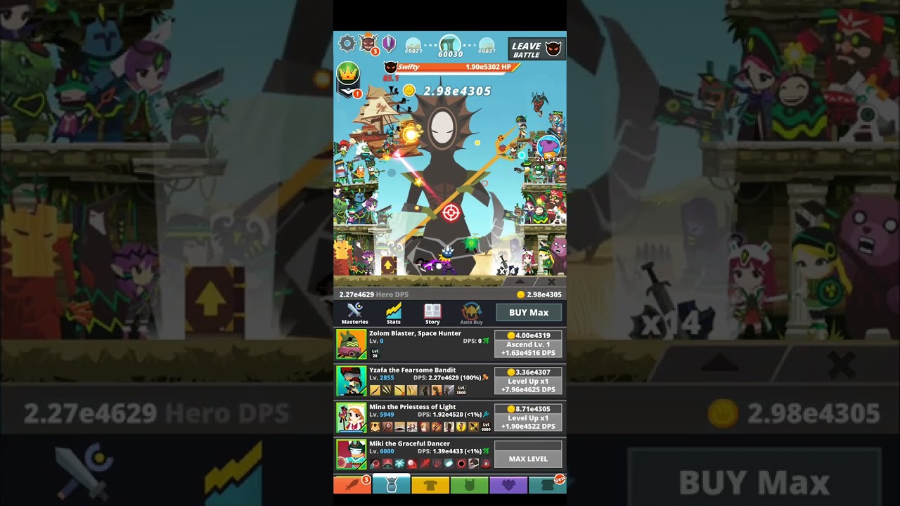 Tap Titans 2 - Stage 60000 in 193 hours!!!