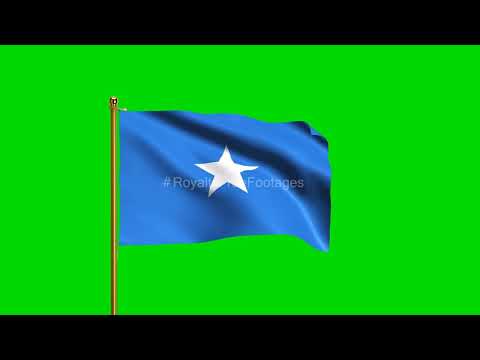 Somalia National Flag HD | World Countries Green Screen Flag animation loop | Royalty Free Footages