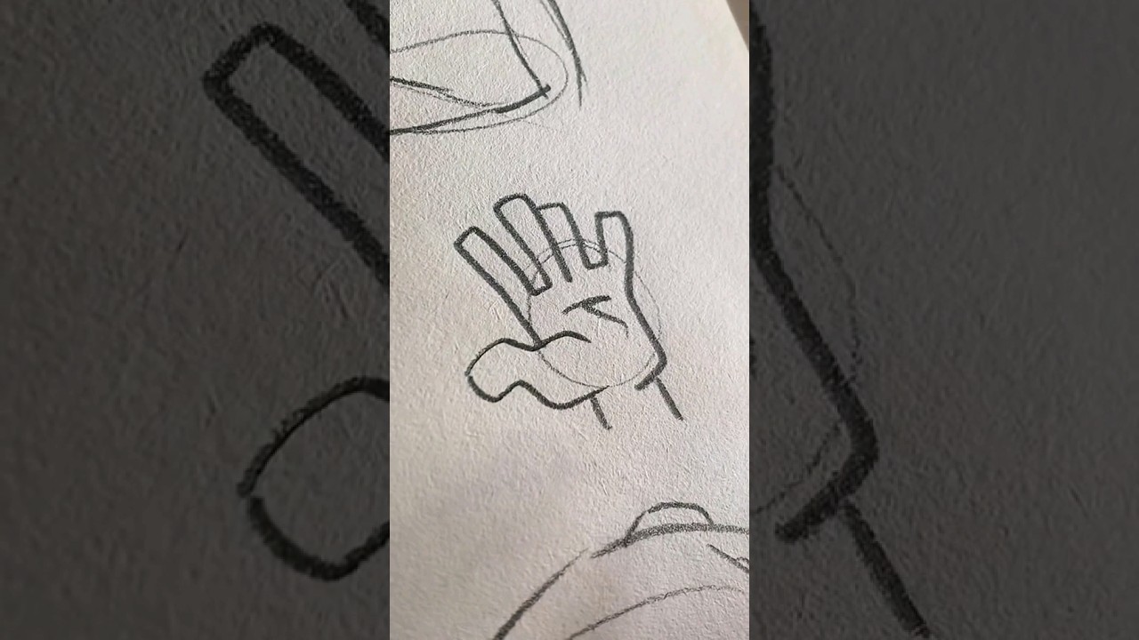 How to sketch Hand in cartoon style ✋
