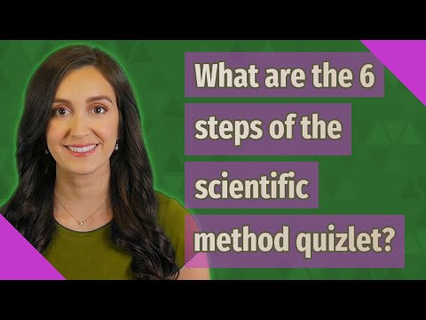 What are the 6 steps of the scientific method quizlet?