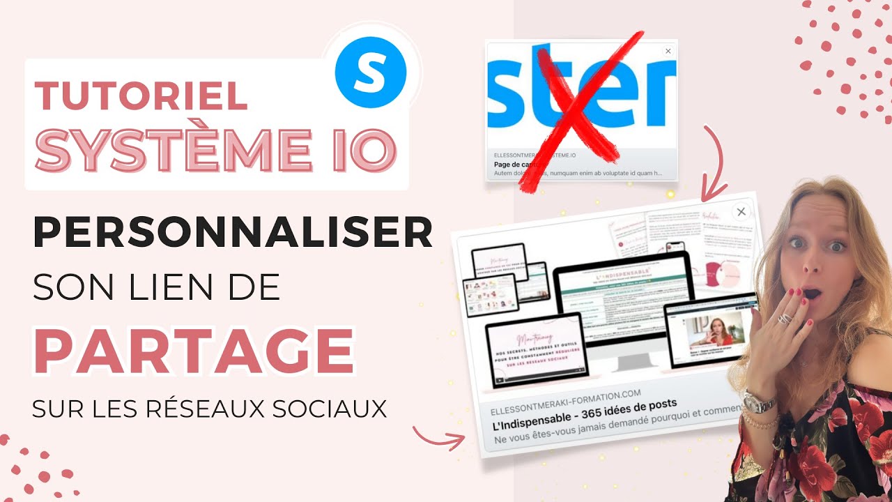 PERSONALISER l'aperçu de son LIEN DE PARTAGE 🔗 Système IO 💻