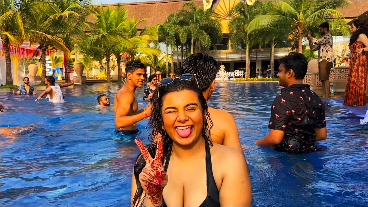 CRAZY POOL PARTY AT BIG INDIAN WEDDING