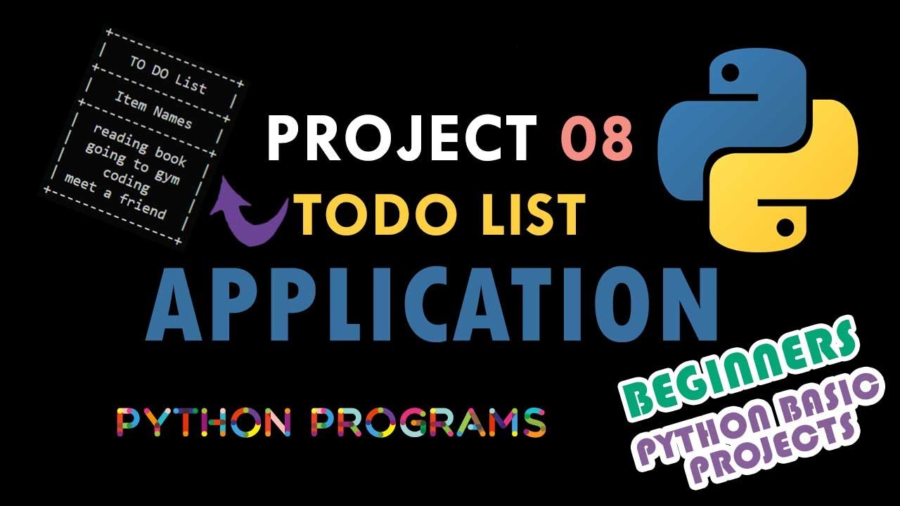 Beginners Python Programming | Simple TODO App | Project Base Python Tutorials | Python Programming