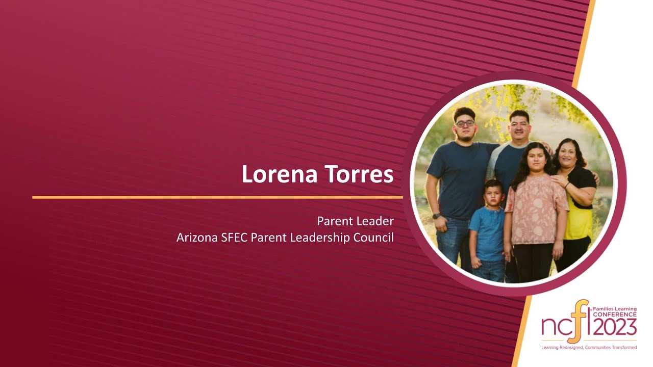 Lorena Torres speaks at the 2023 Families Learning Conference