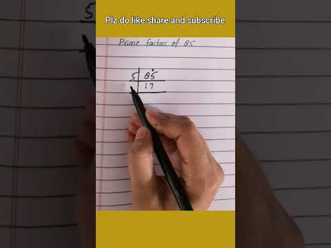 Prime factors of 85_ 😍🤩#shorts #tricks#maths #viral#trending #ytshorts#education#youtubeshorts #math