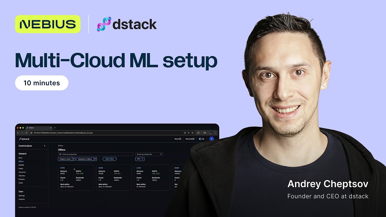 Quick setup guide: dstack with Nebius for distributed ML training