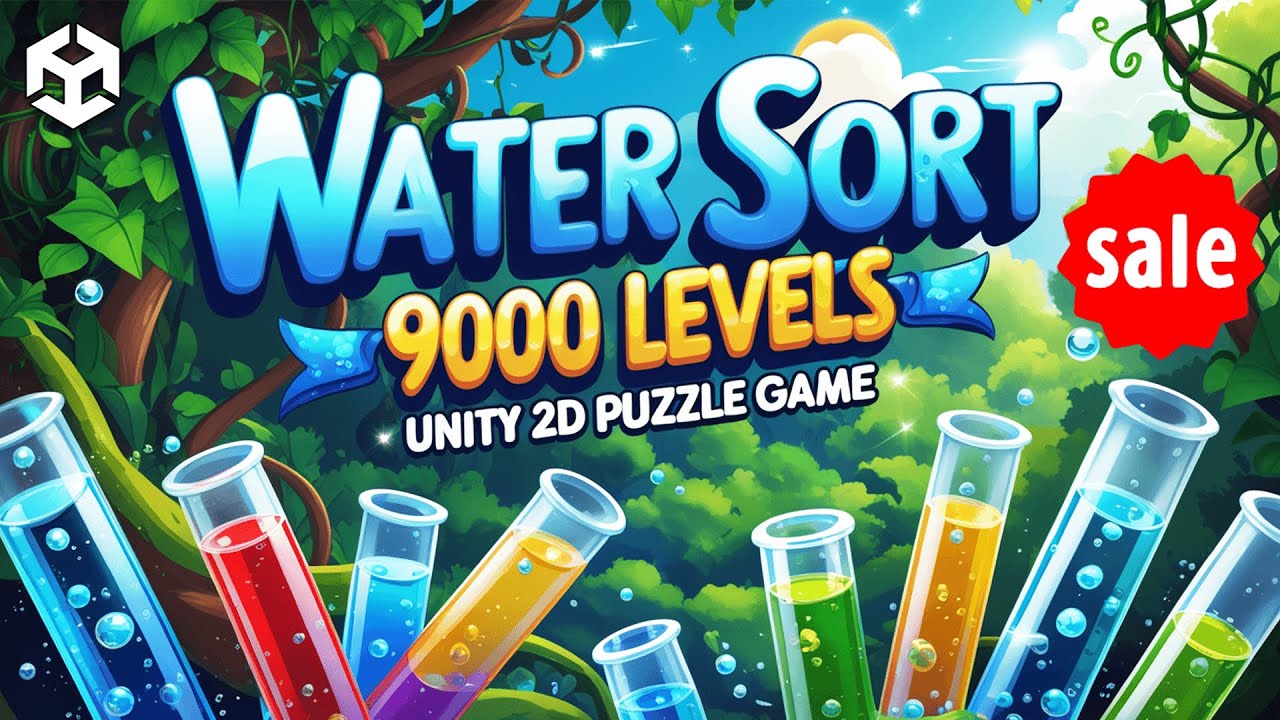 Water Sort Unity Source Code - 9000 Levels | Water Sort Puzzle Unity Complete Project