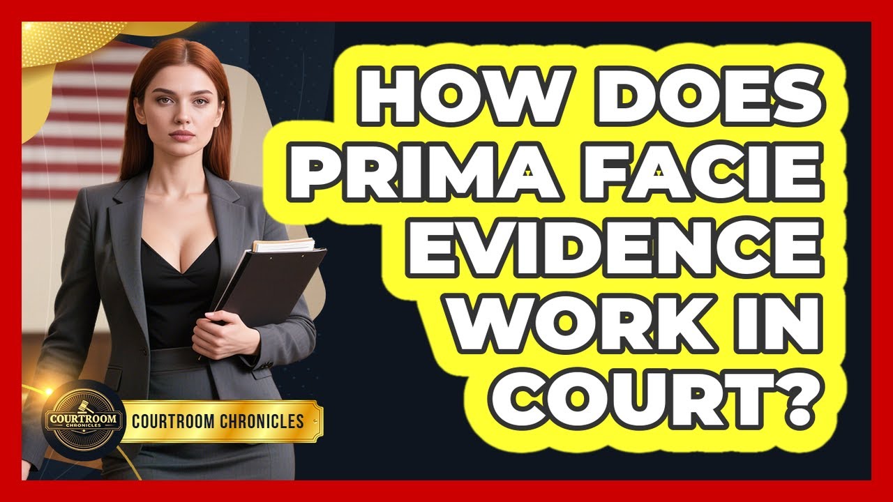 How Does Prima Facie Evidence Work In Court? - Courtroom Chronicles