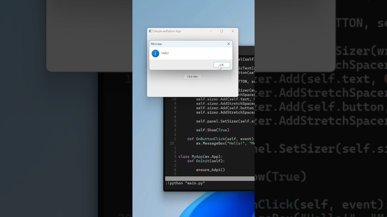 Events with Python #wxPython #Python #userinterface #programming
