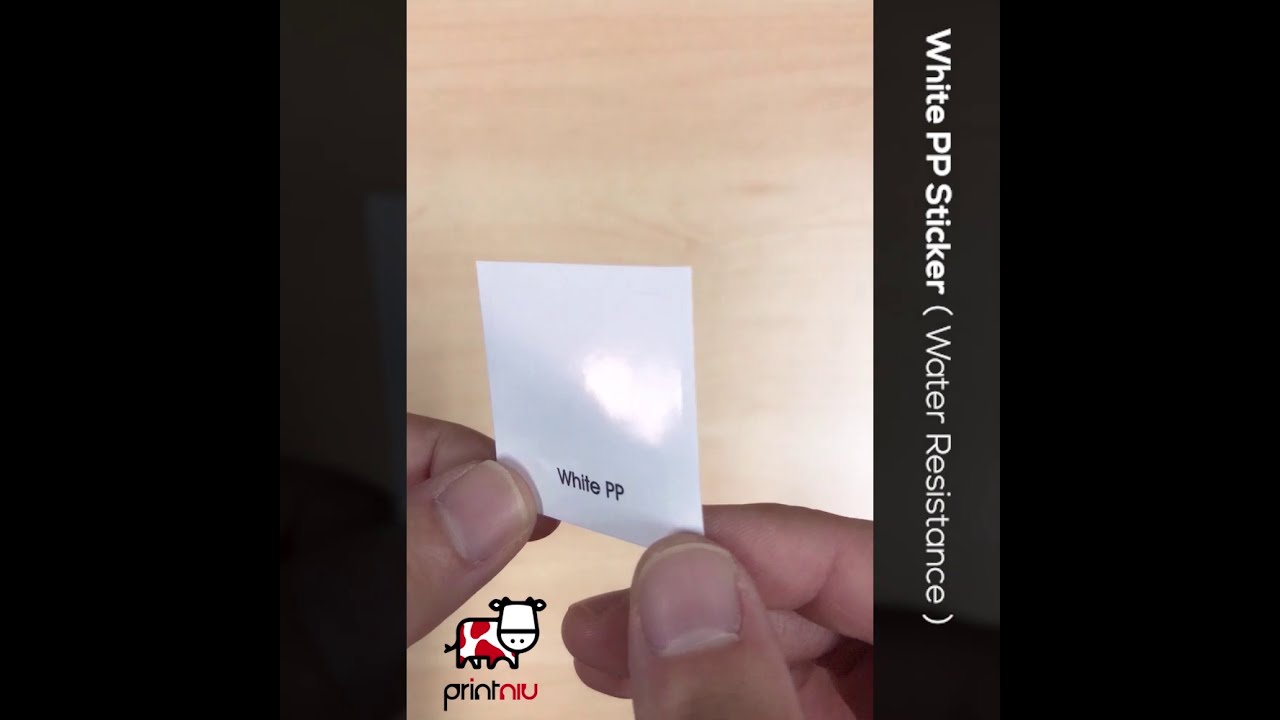 PRINT NIU White PP Sticker Material