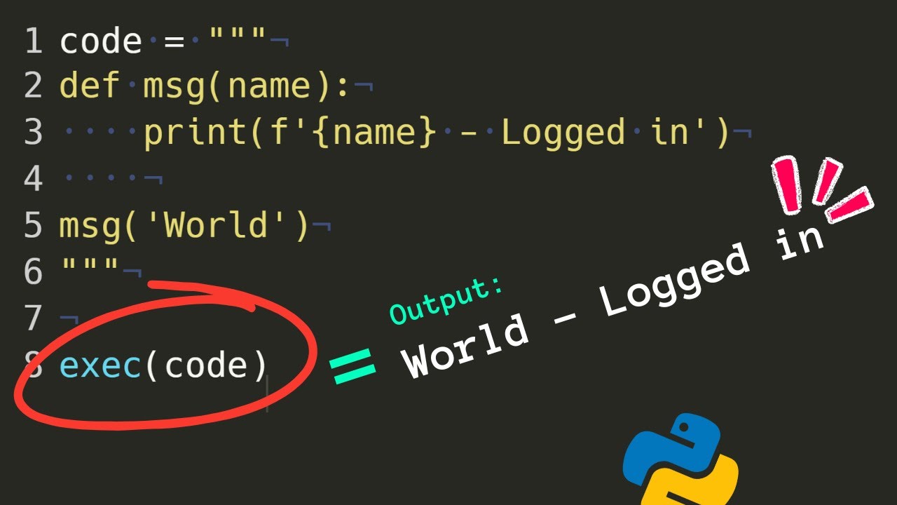 How is this POSSIBLE? Running Python code from a STRING | 2minutesPy