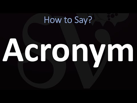 How to Pronounce Acronym? (CORRECTLY)