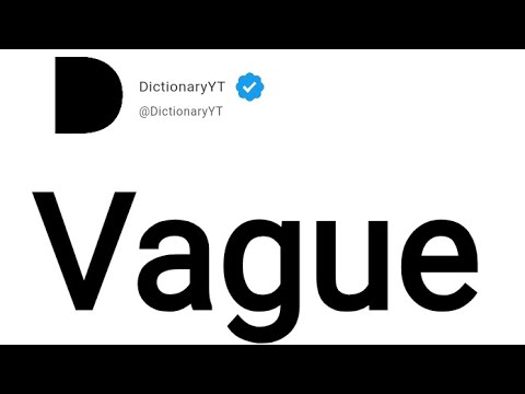 Vague Meaning in English