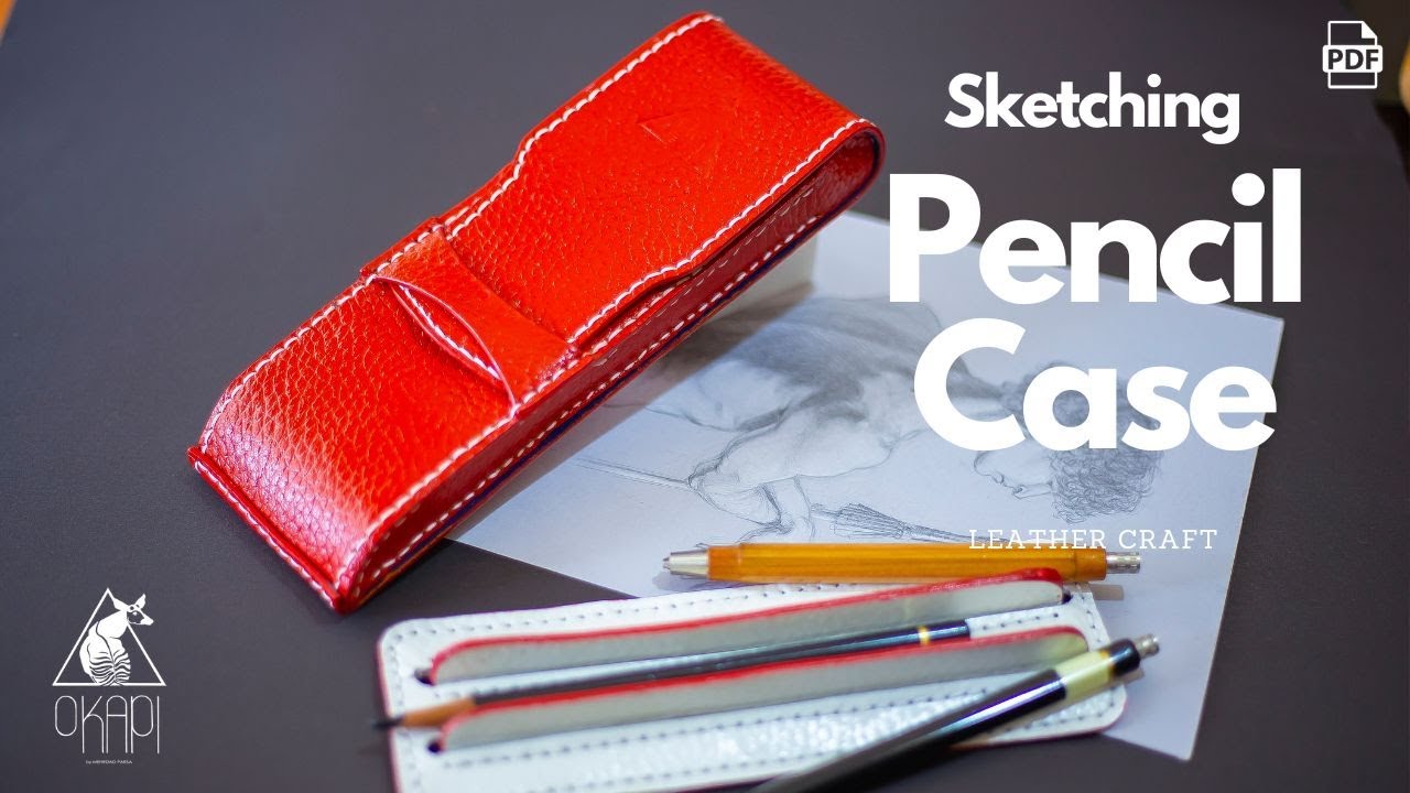DIY Stylish leather Pencil Case With a Pattern