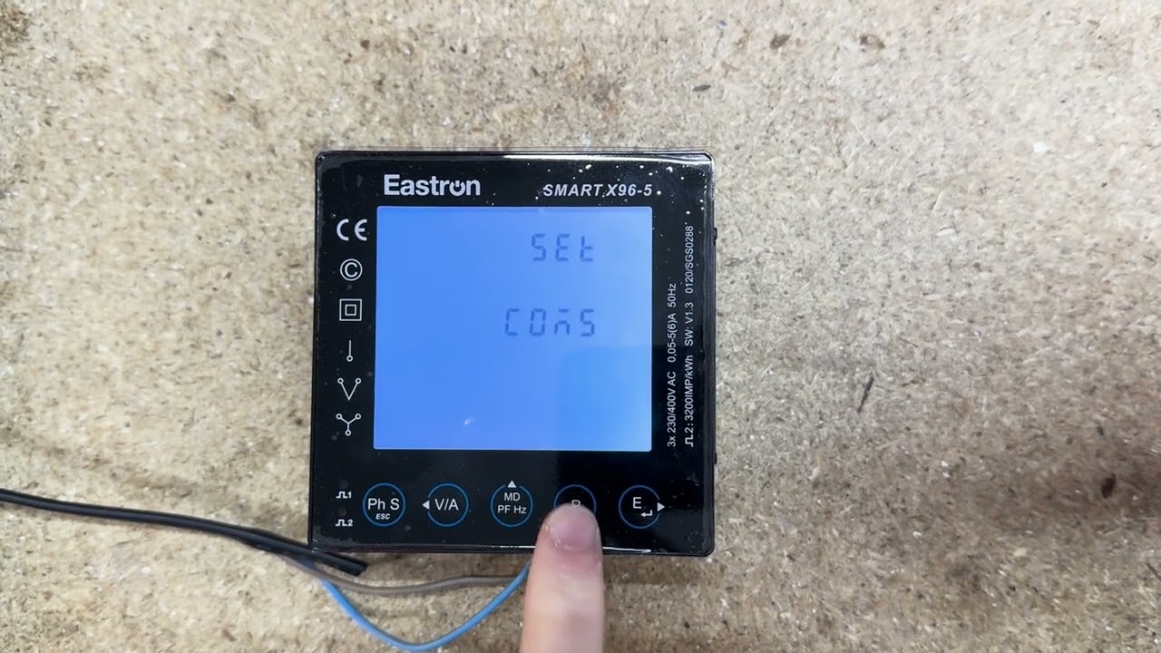 Setting the secondary CT ratio on the Eastron Smart X96 Series