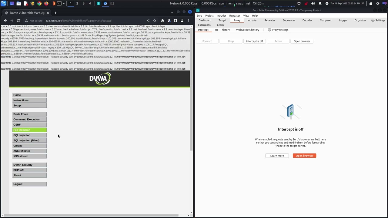 File inclusion | DVWA | Security Level Medium & HIGH