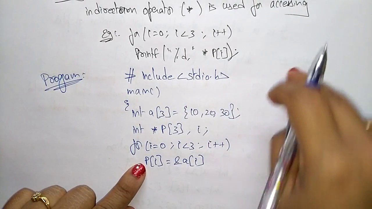 array of pointers in c programming | Example | C Programming | Lec-47