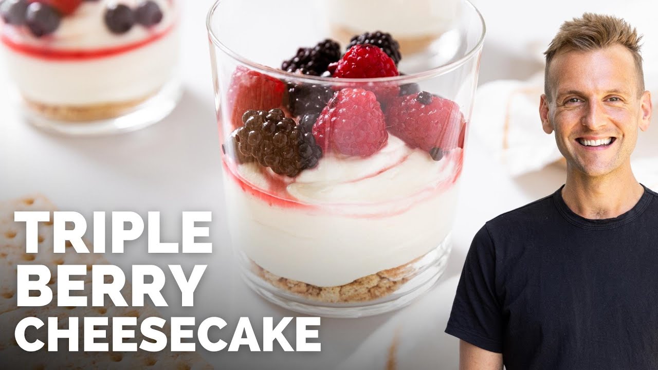 No-Bake Triple Berry Cheesecake