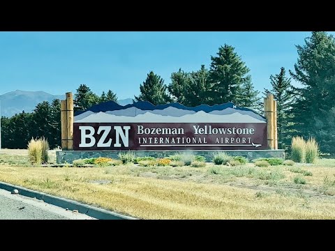 Bozeman Yellowstone Montana Airport Tour (4K) KBZN πΊπΈ