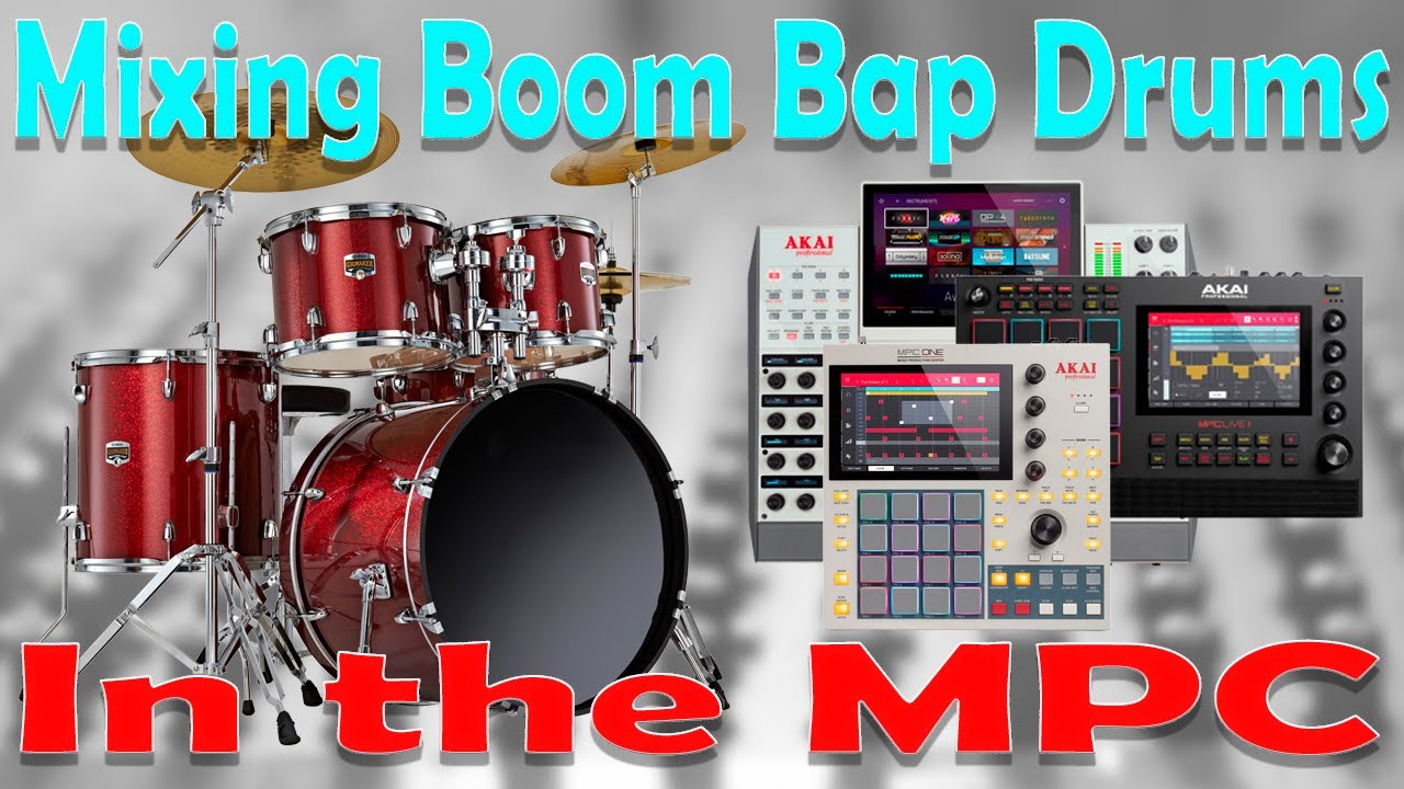 Akai MPC Tutorials. Mixing BOOM BAP Drums in the MPC using EQ, compression, saturation, and reverb.
