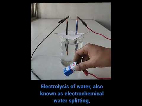Electrolysis using salt experiment.