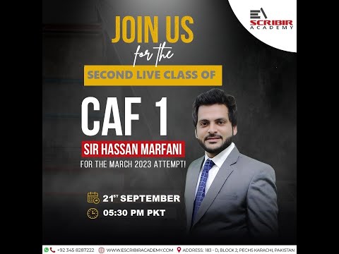 | ICAP | CAF 1 - FAR-1 | Sixth Live Class | March 2024 | Hassan Marfani |
