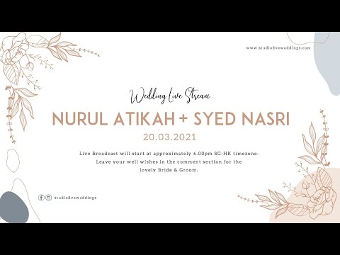 Wedding Livestream Of Syed Nasri & Nurul Atikah @ Tiara Waterfront | Kadi Ustaz Ahmad Khushairi