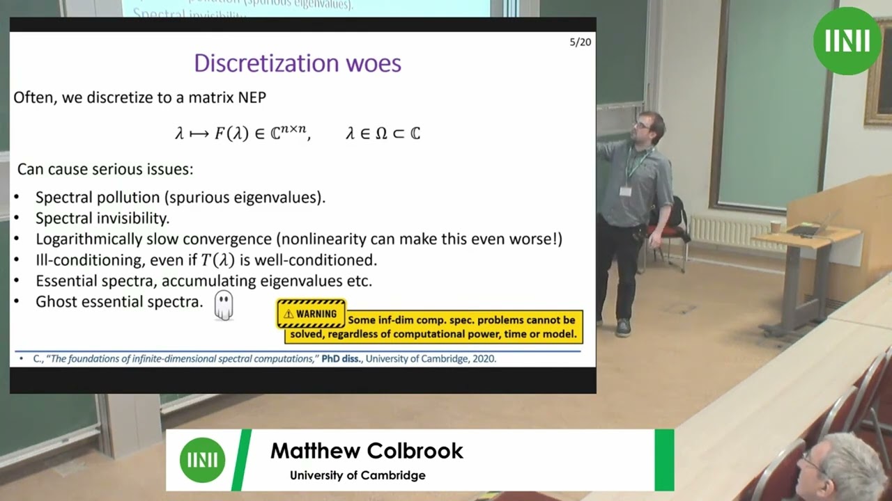 Dr. Matthew Colbrook | Overcoming discretization issues for nonlinear eigenvalue problems using...