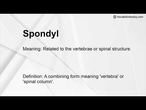 Spondyl Meaning