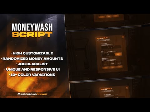 [FIVEM/ESX] Moneywash Script l discord.gg/unique