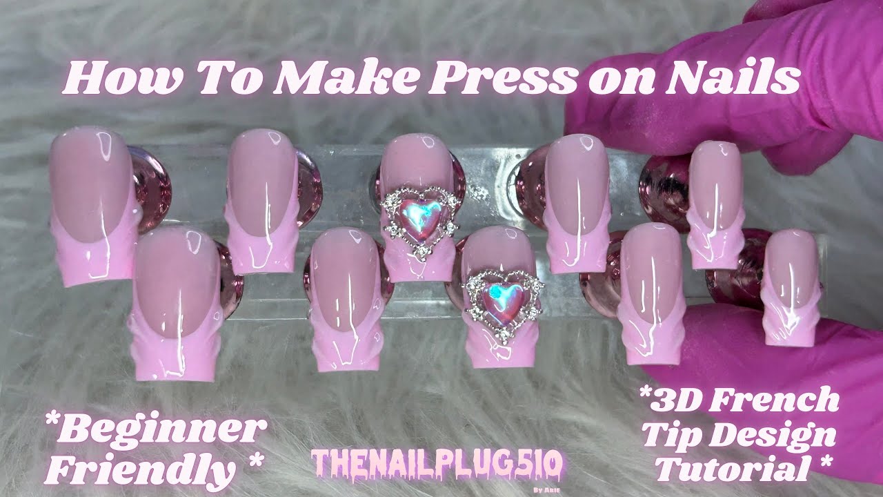 HOW TO MAKE PRESS ON NAILS 💗| 3D Gel Tutorial | Beginner Friendly 💕| Watch me work | Thenailplug510