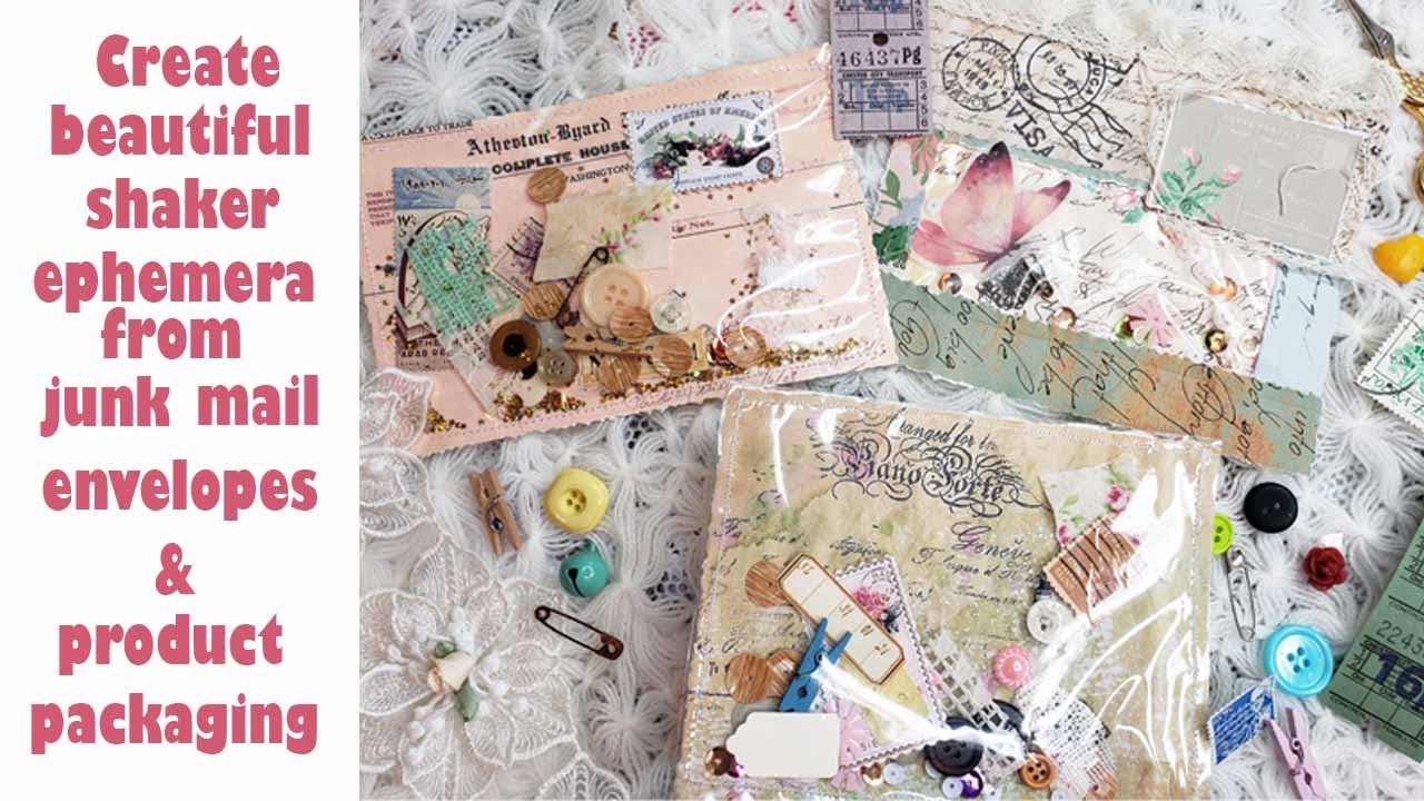Turn window envelope junk mail into shaker ephemera; Turn your trash into treasure!