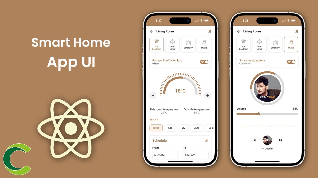 Smart Home App UI in React Native
