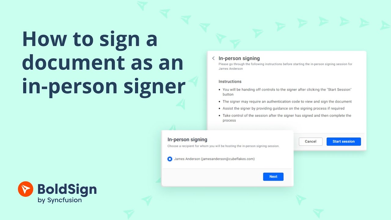 How to Sign a Document as an In-Person Signer