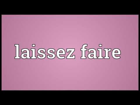 laissez-faire meaning in English
