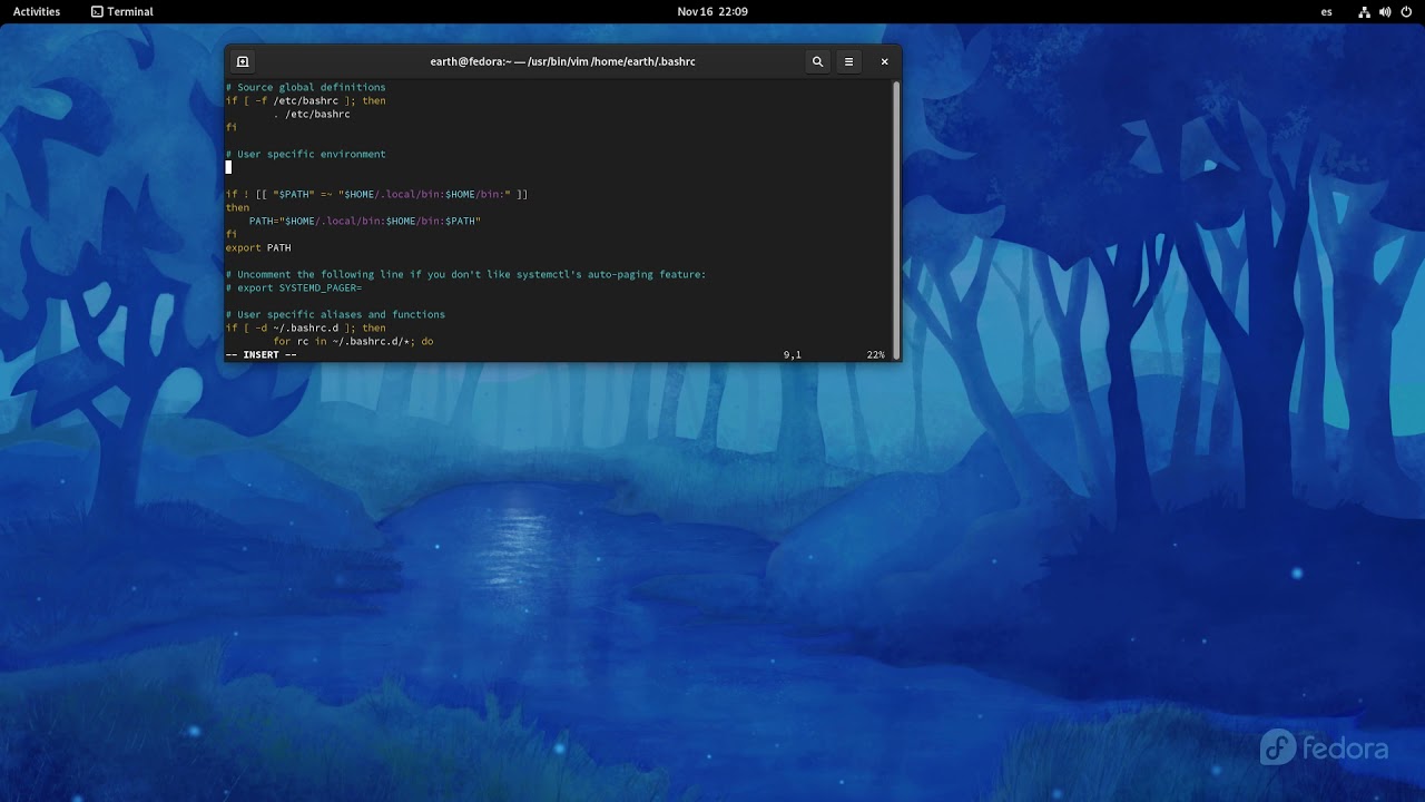 JAVA_HOME environment variable setup in Fedora 34 OS through .bashrc - No Commentary.