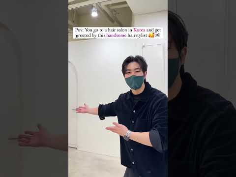 Ever seen so handsome hairstylist? Hair salon in South Korea 🇰🇷😎