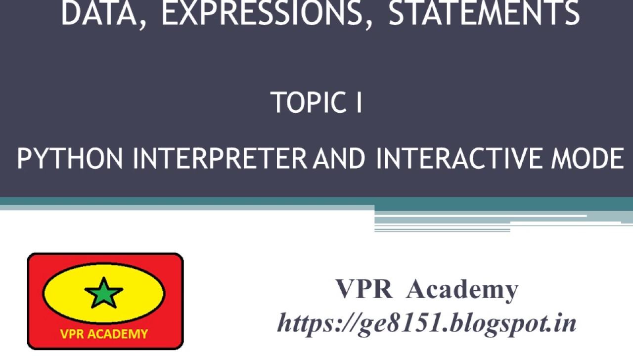 GE8151 Problem Solving and Python Programming UNIT 2 Topic 1