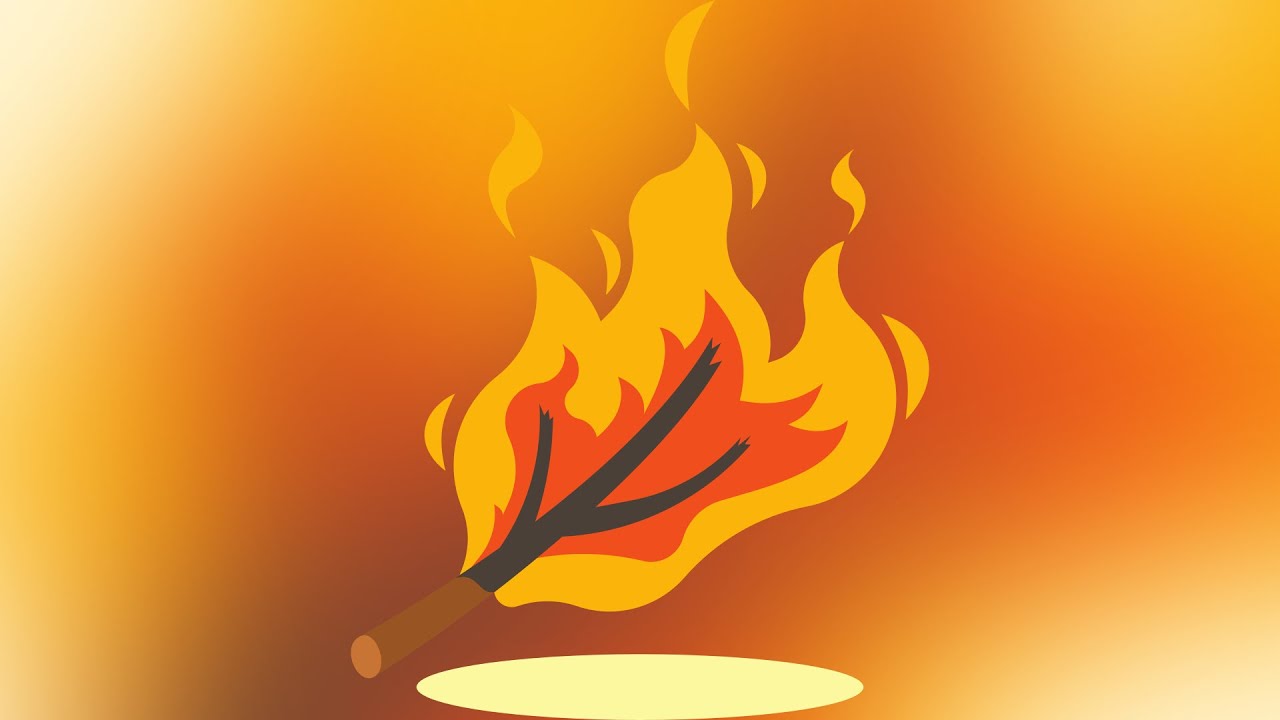 Create a Flat Design Burning Branch with Inkscape