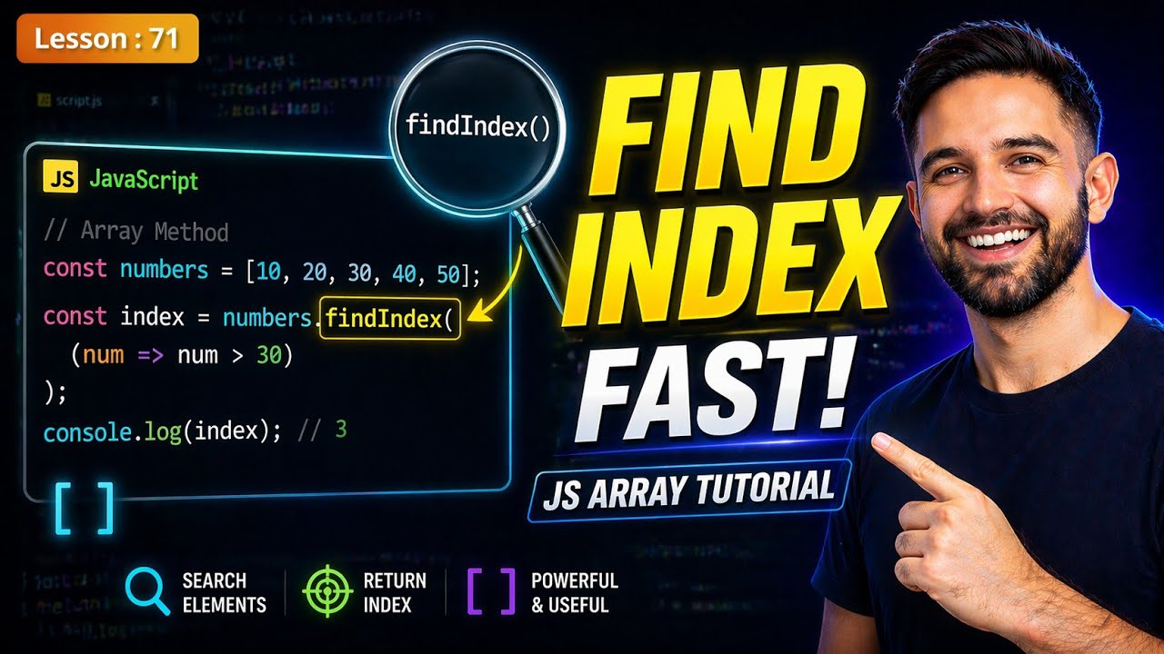 JavaScript findIndex() Tutorial: How to Find Array Elements Easily (2026)