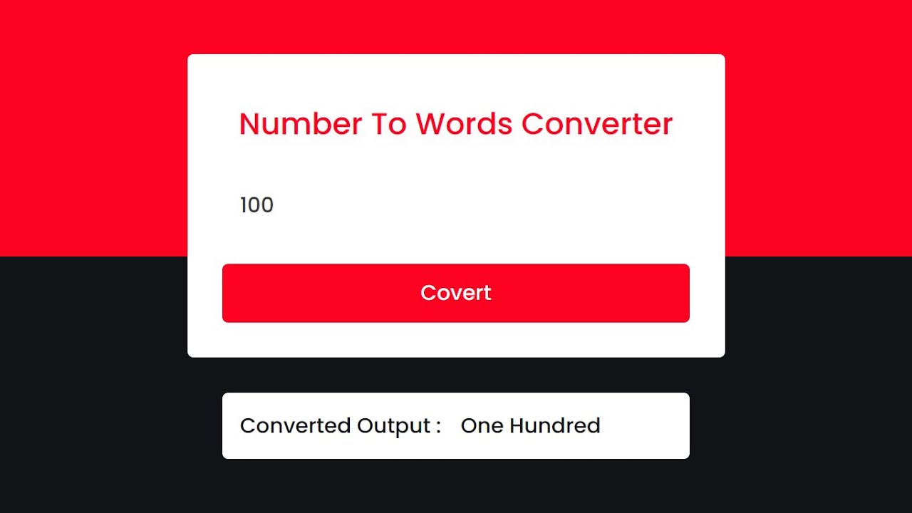Number To Words Converter using Javascript | NumToWords.js