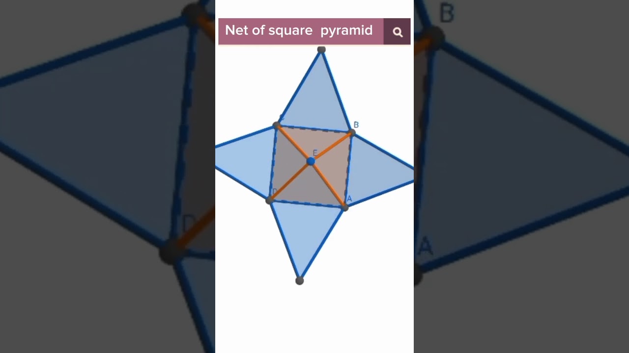 Net of SQUARE pyramid #visual #animation #math #class9maths #class10maths #class8 #class7maths