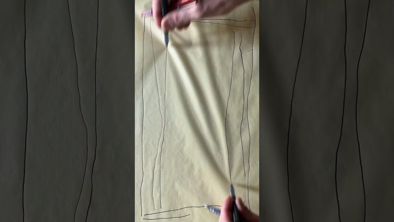 Sketching Practice - Brain Training Nested Rectangles #art