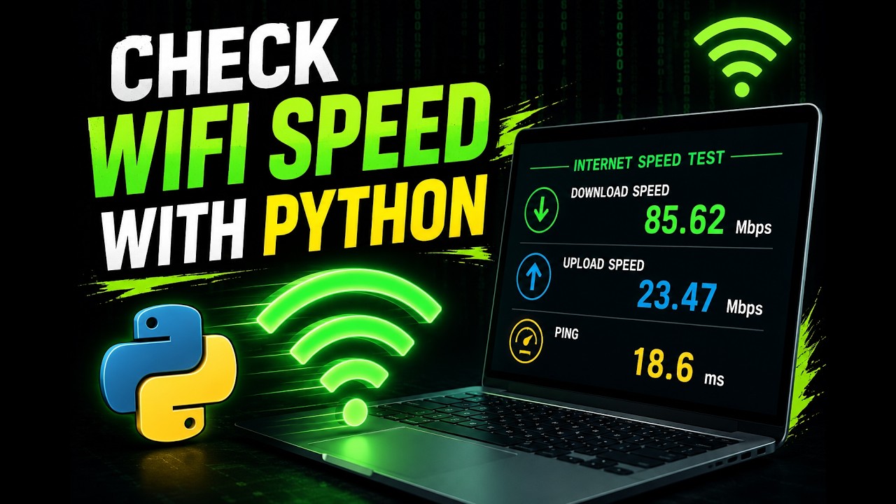 Build an Internet Speed Test Tool with Python 🔥 | Python Internet Speed Tester 🌐| HackWith36