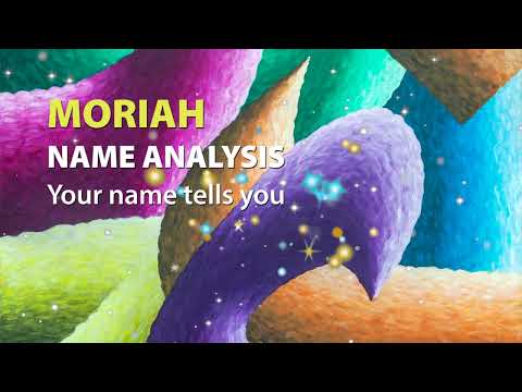 MORIAH Name Analysis / Your name tells you